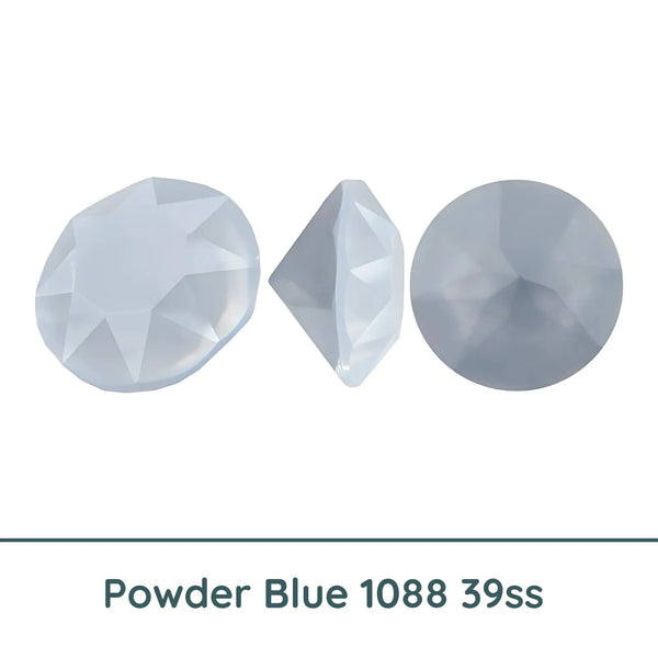 Crystal 1088 Chatons, 39ss, 8mm, Powder Blue by Brilliance (Austria ...