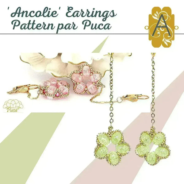 Ancolie Earrings Pattern par Puca – The Argus Collection