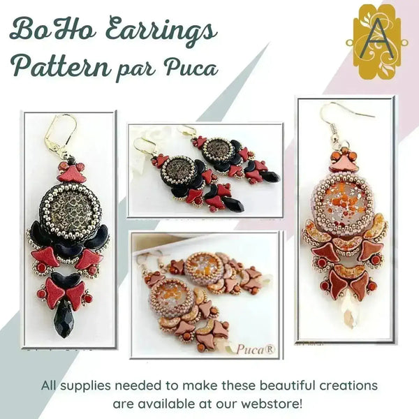 BoHo Earrings Pattern par Puca – The Argus Collection