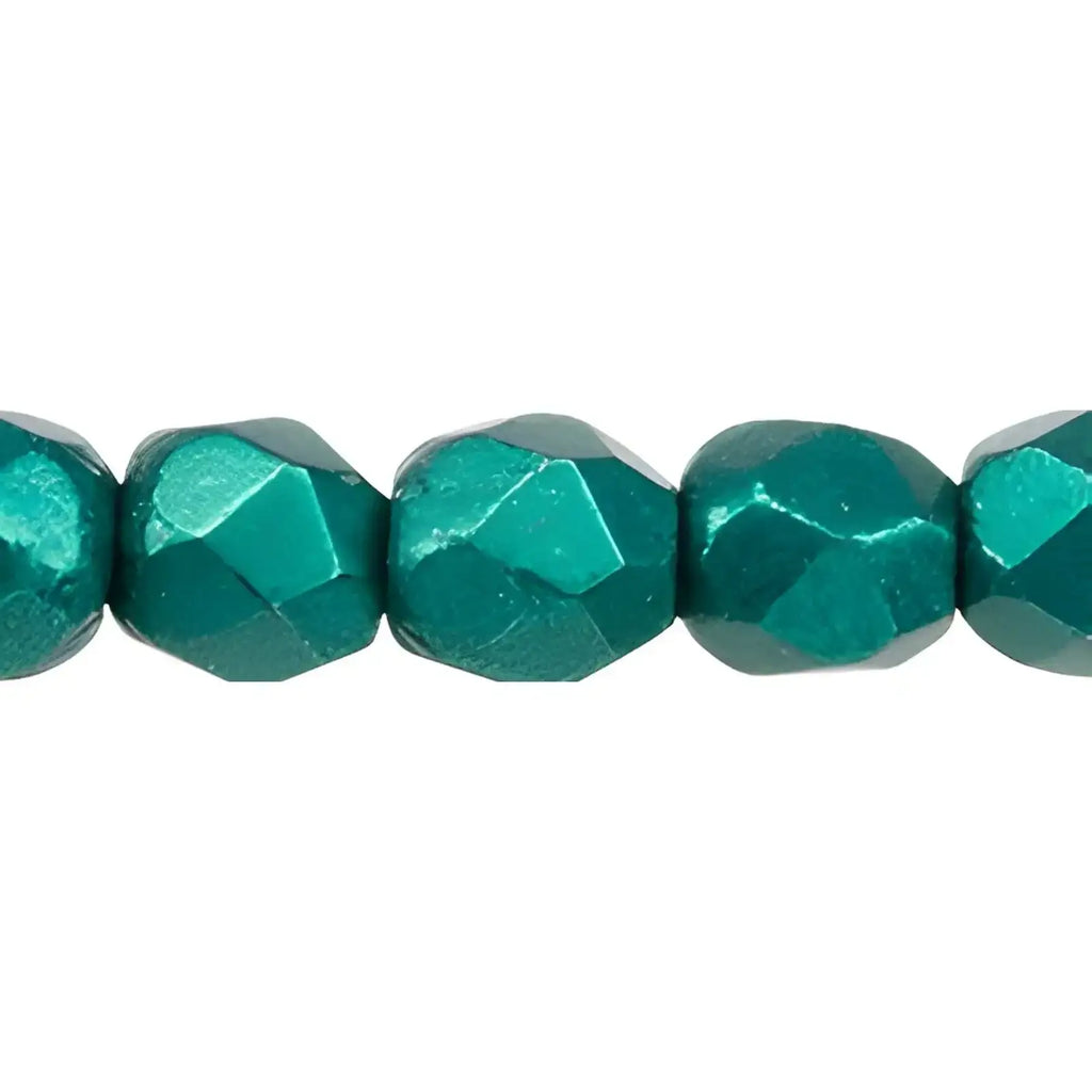 Fire Polish Beads, 3mm, Saturated Metallic Forest Biome, 50 pieces ...