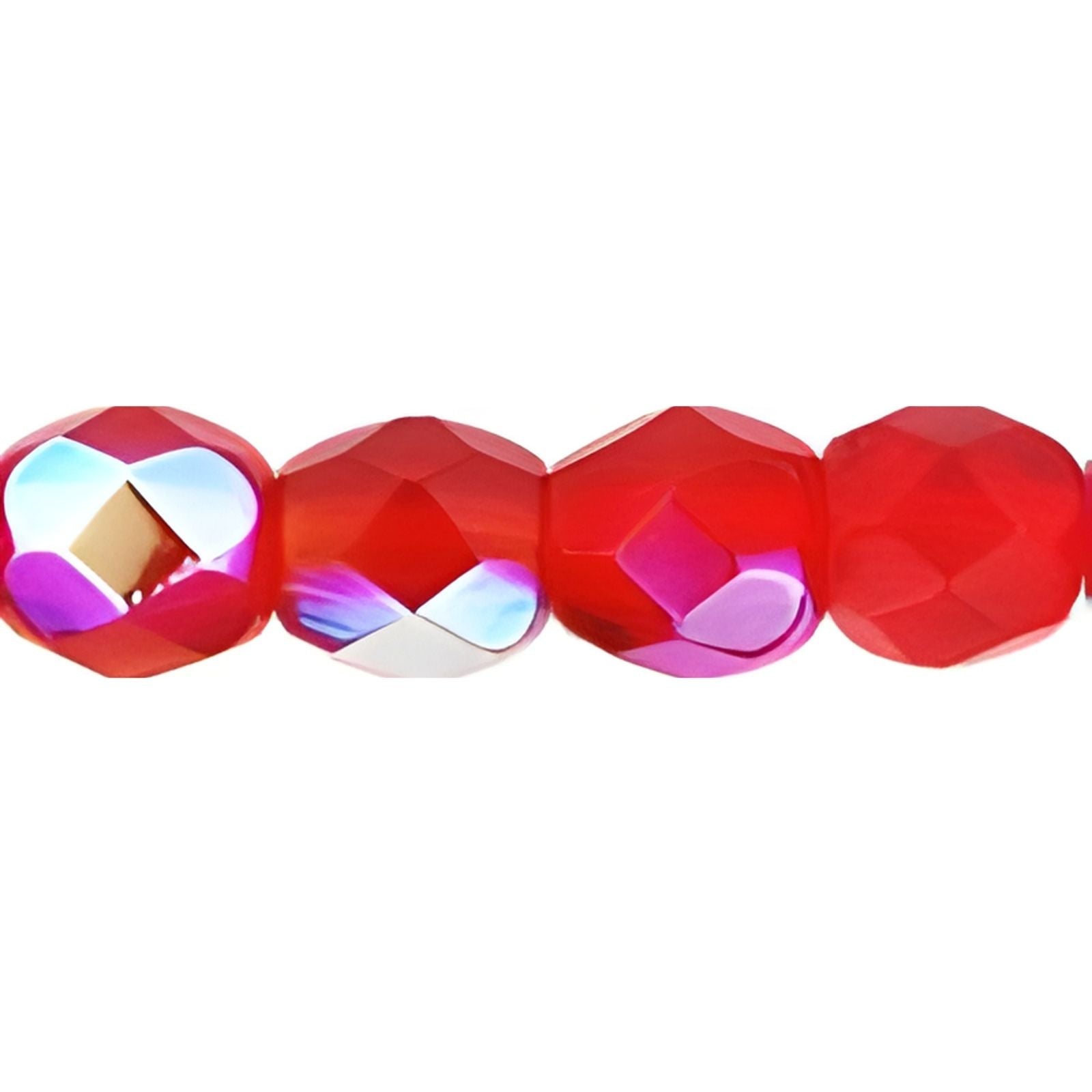 Fire Polish Beads, 4mm, Siam Ruby AB, 50 pieces – The Argus Collection