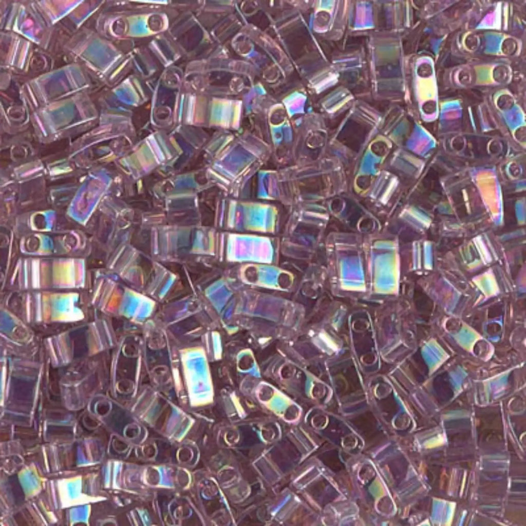 Miyuki Half Tila Beads, HTL-256, Smoky Amethyst Transparent AB 5g – The ...