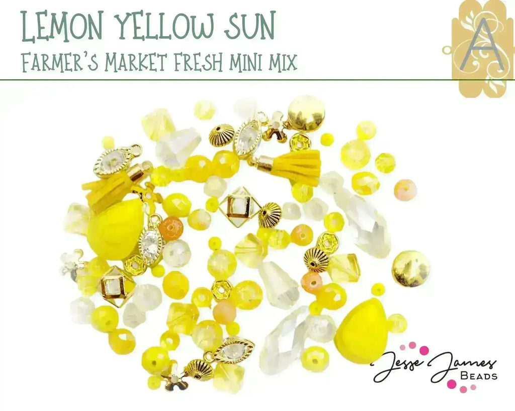 Farmer's Market Fresh! Lemon Yellow Sun Mini Mix by Jesse James Beads ...