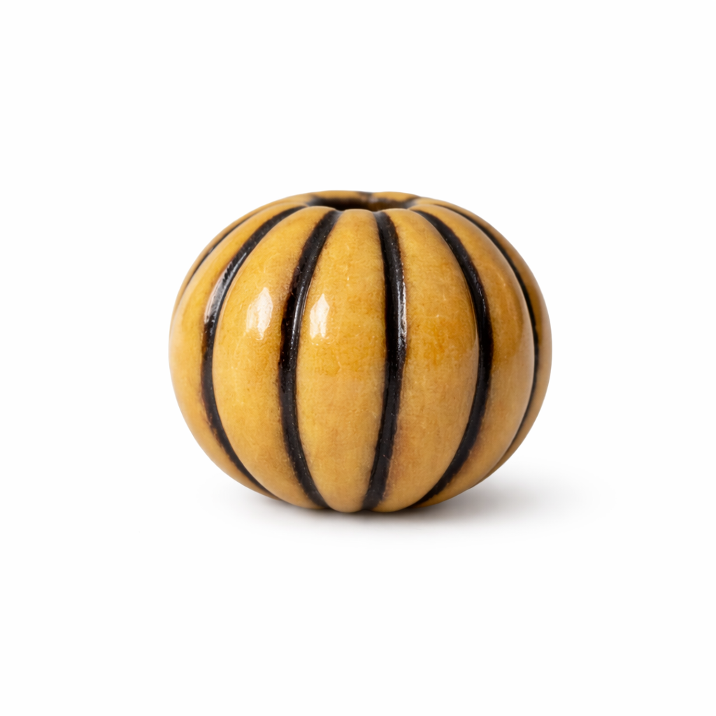Golem Melon Bead, Ginger Stripes – The Argus Collection