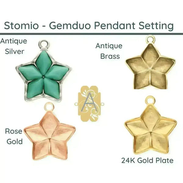 Stomio, Cymbal Gemduo Pendant Setting, 4 Finishes – The Argus Collection