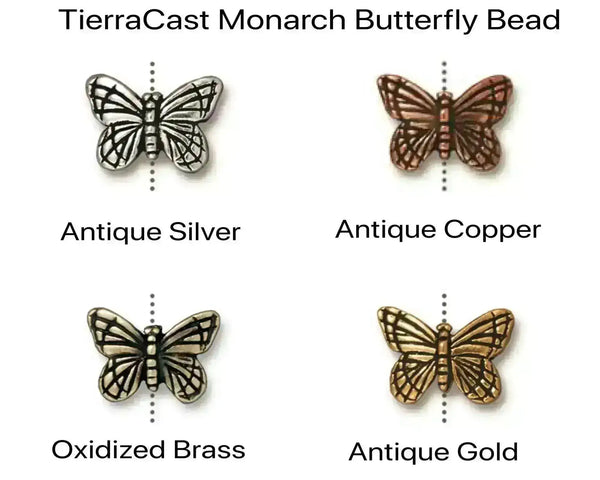 Monarch Butterfly Beads in 4 Finishes – The Argus Collection